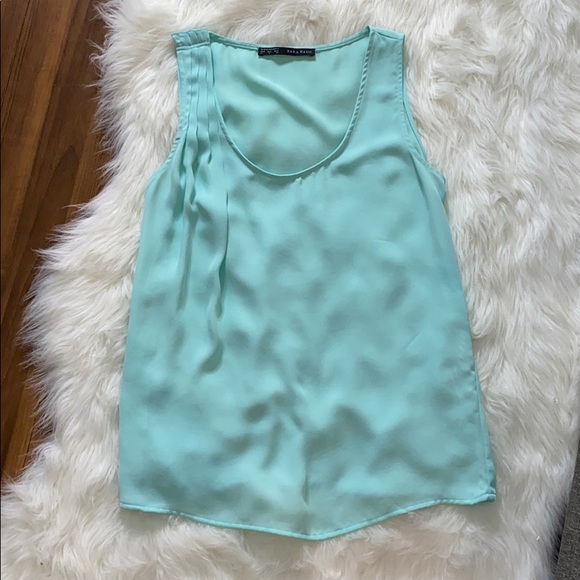Zara | Tops | Zara Baby Blue Top | Poshmark